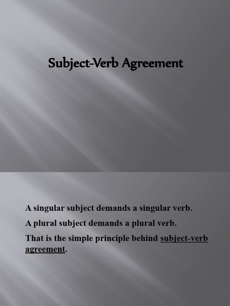 Subject-Verb Agreement Corrected | PDF | Plural | Grammatical Number