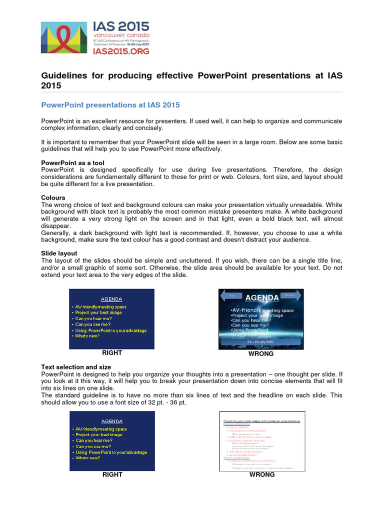 IAS2015 - Guidelines For PowerPoint Presentations | PDF | Microsoft ...