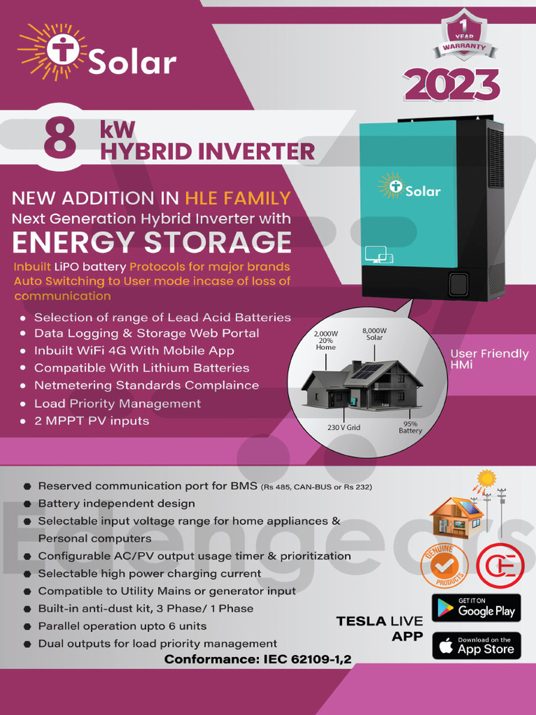 Tesla Infinity Hle 8kw 2023 | PDF