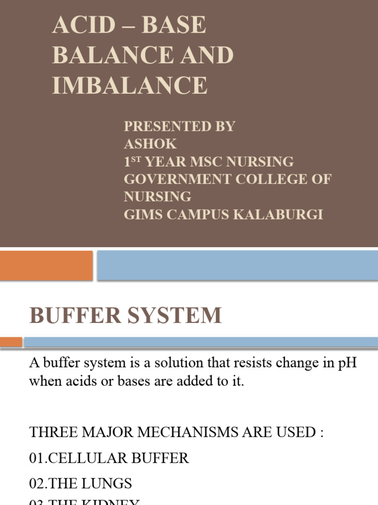 Acid Base Imbalance 01 | PDF | Respiratory System | Pulmonology