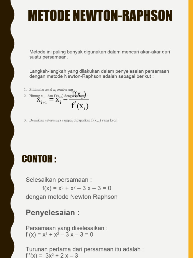 Newton Raphson Kelompok A | PDF | Metode & Bahan Ajar