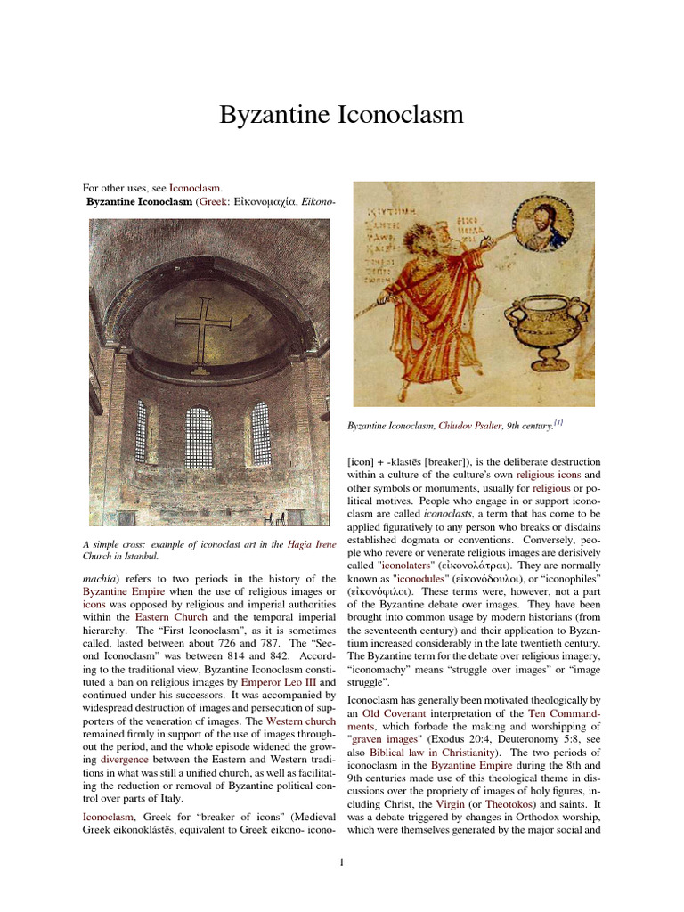 Byzantine Iconoclasm | PDF | Icon