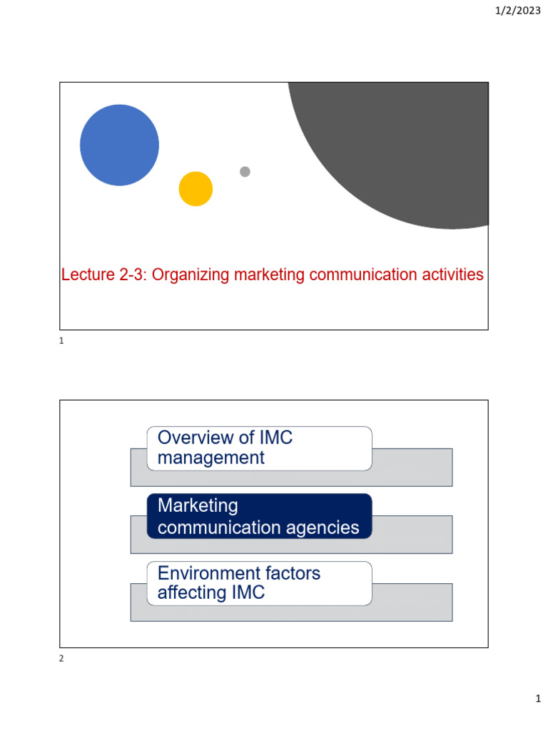 IMC Organization Part 2 Print | PDF | Marketing Communications ...