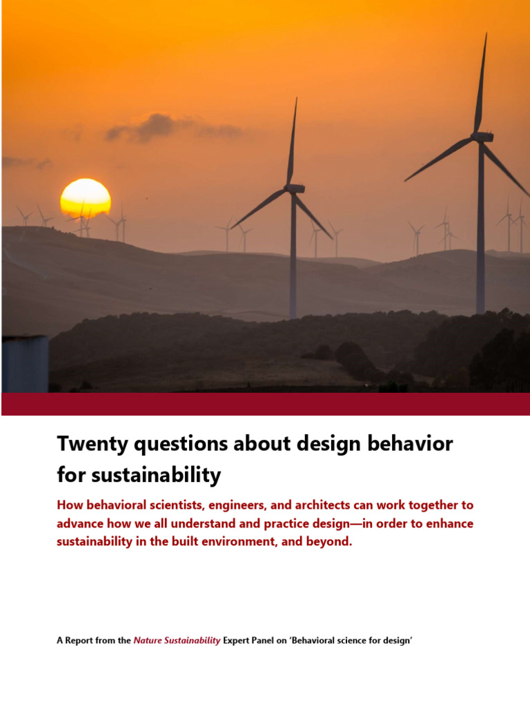 Design Behaviour For Sustainability | PDF | Sustainability | Behavior