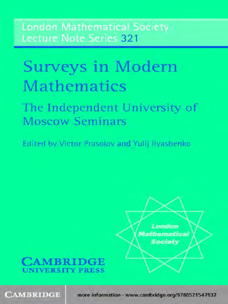 (London Mathematical Society Lecture Note Series) Victor Prasolov, Yulij Ilyashenko - Surveys in ...