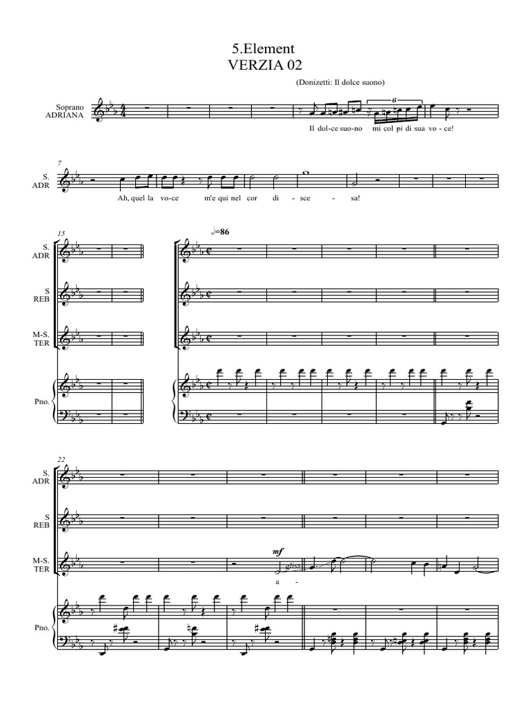 5.element Spevy - Score | PDF