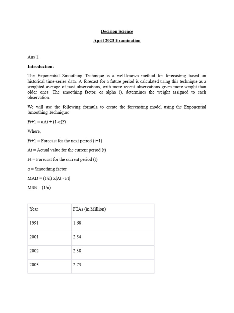 Decision Science | Download Free PDF | Forecasting | Applied Mathematics