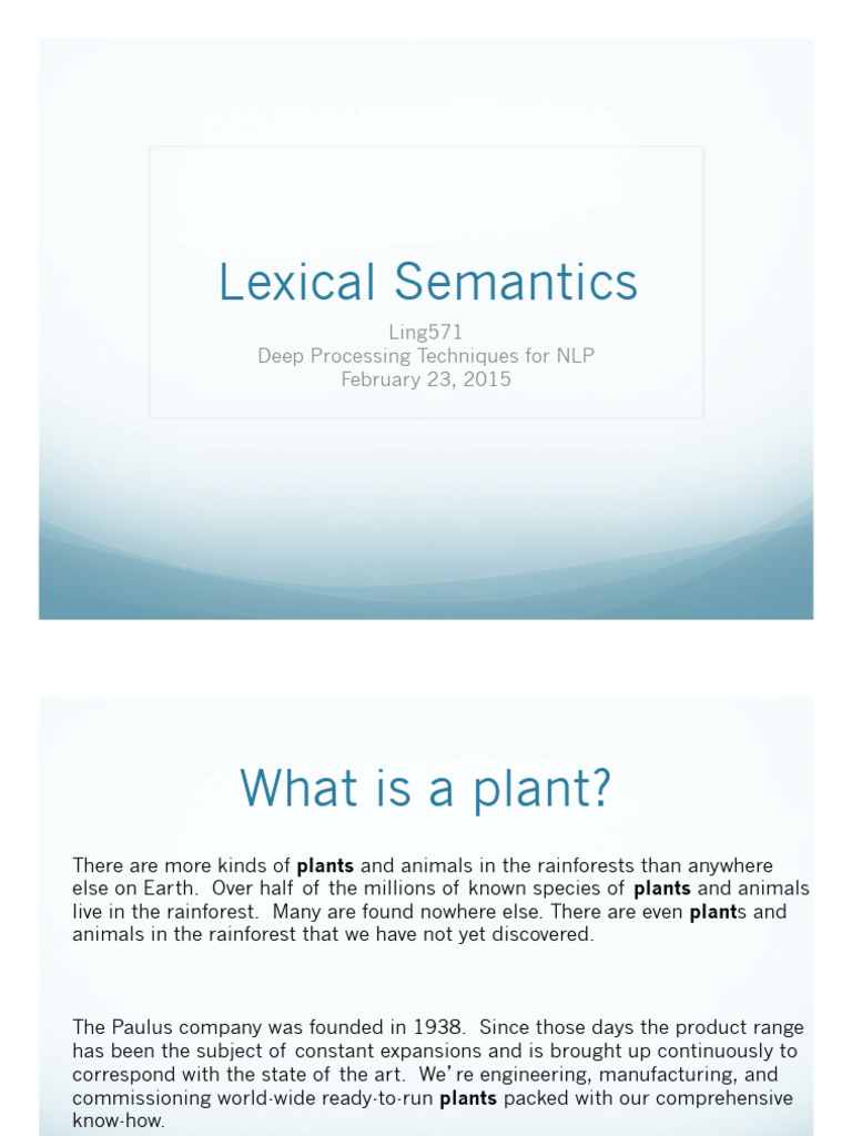 ling571_class13_lex_sem | PDF | Lexical Semantics | Lexicology