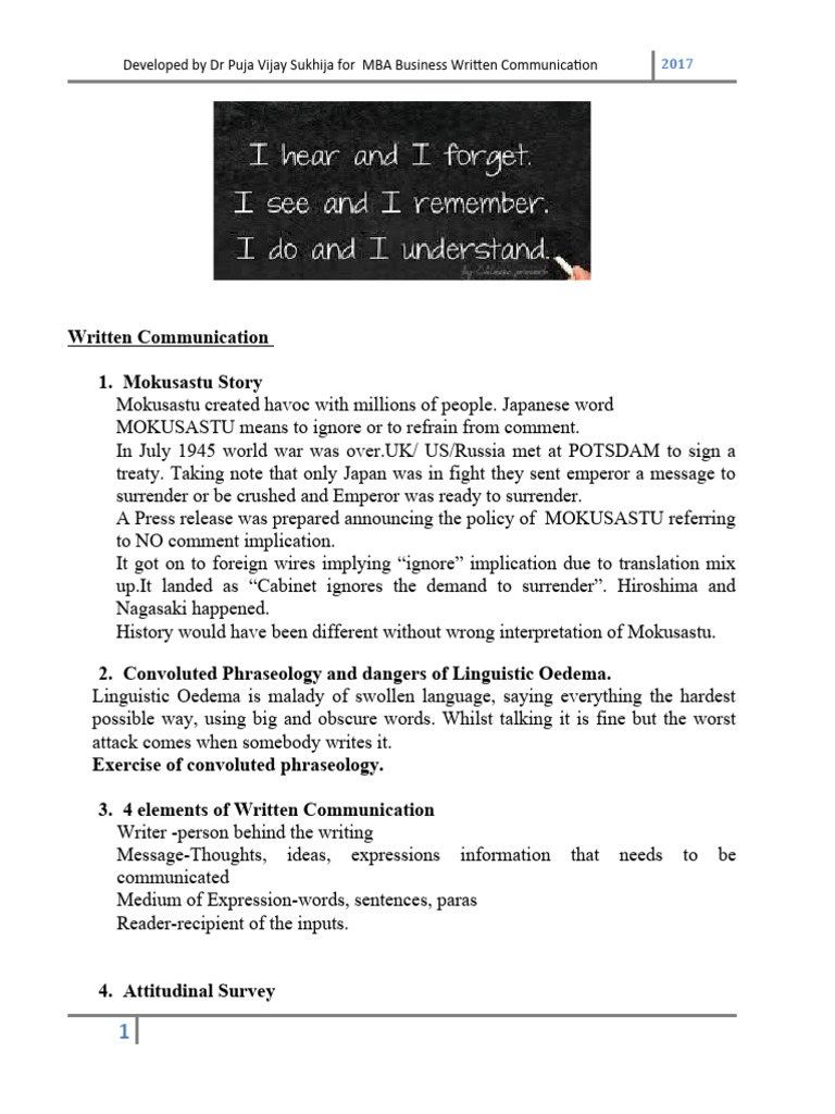 Written Communication Handout | PDF | Social Media | Popular Culture ...