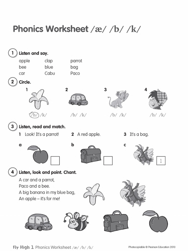 Fly High 1 - Phonics Worksheets | PDF