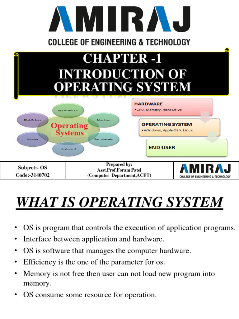 OS - Unit-1 (Amiraj) - VisionPapers - in | PDF | Operating System | Kernel (Operating System)