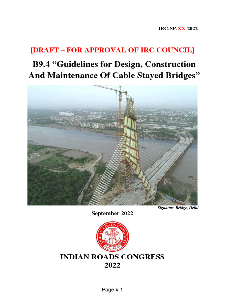 B9.4 Guidelines For Design, Construction and Maintenance of Cable Stayed Bridges | Download Free ...