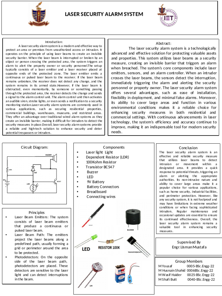 Laser Alarm Systems Explained | PDF | Security Alarm | Measuring Instrument