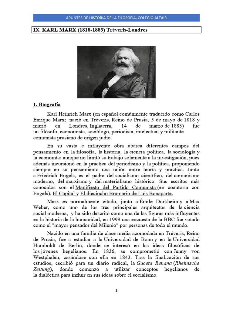 K. MARX | PDF | Karl Marx | La teoría de la alienación de Marx