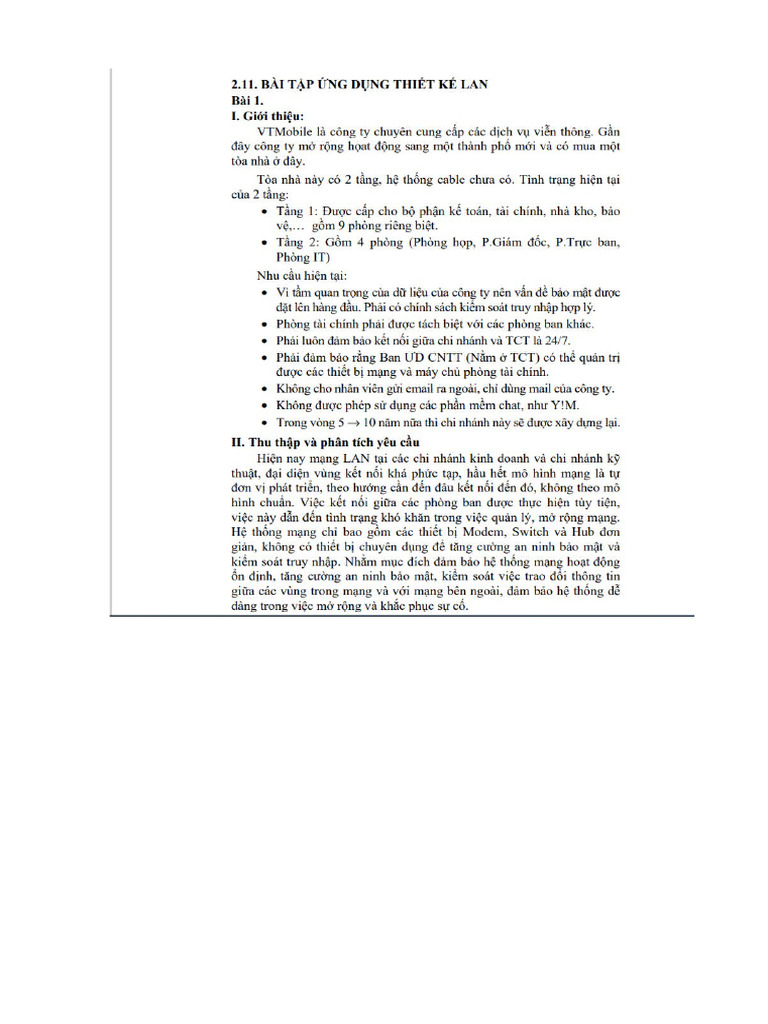 Bai Tap Thiet Ke Mang Lan | PDF