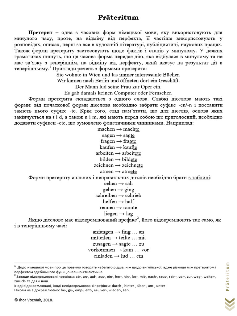 Präteritum | PDF