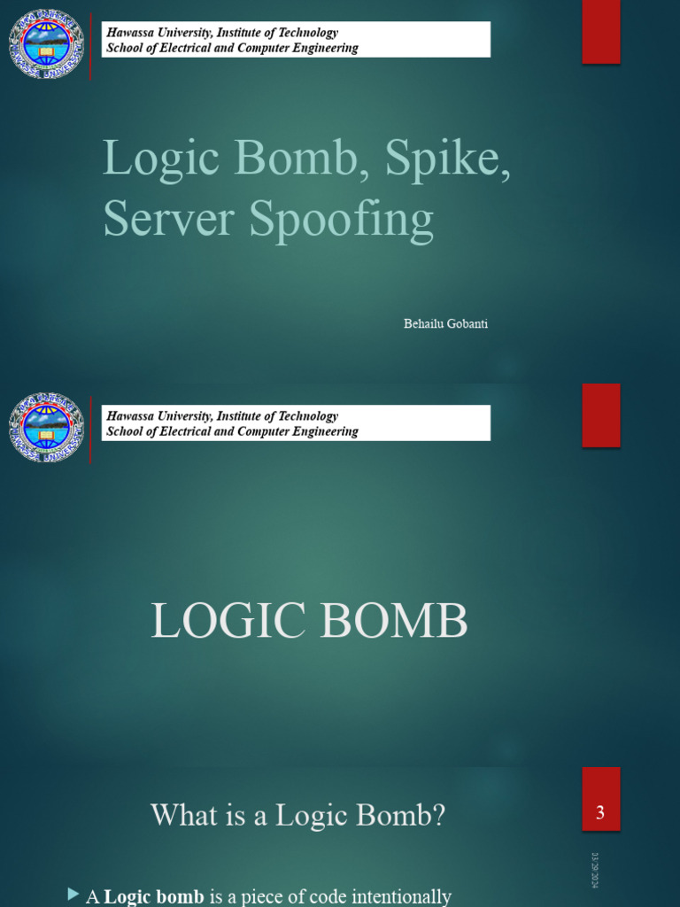 Logic Bomb and Spike | PDF | Domain Name System | Malware