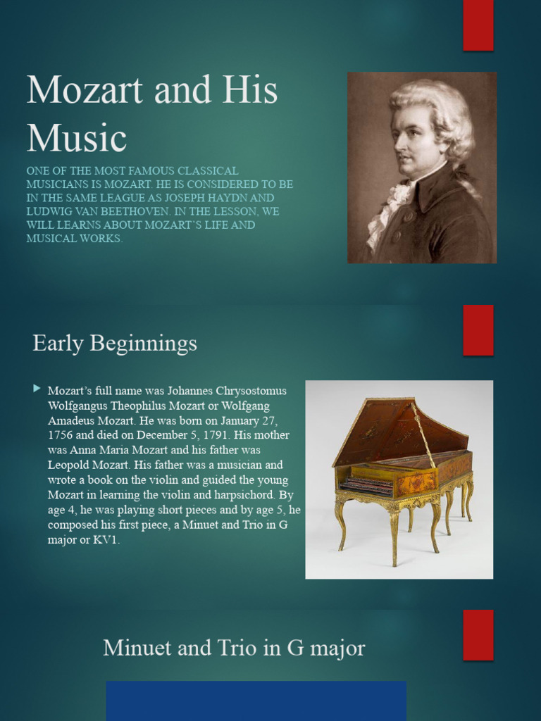 Mozart and His Music | PDF | Wolfgang Amadeus Mozart | Musical Compositions