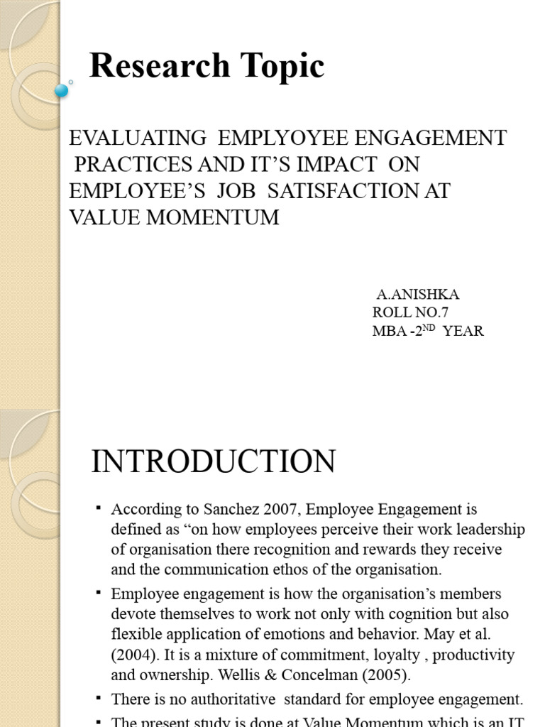 Employee Engagement | PDF | Job Satisfaction | Psychology