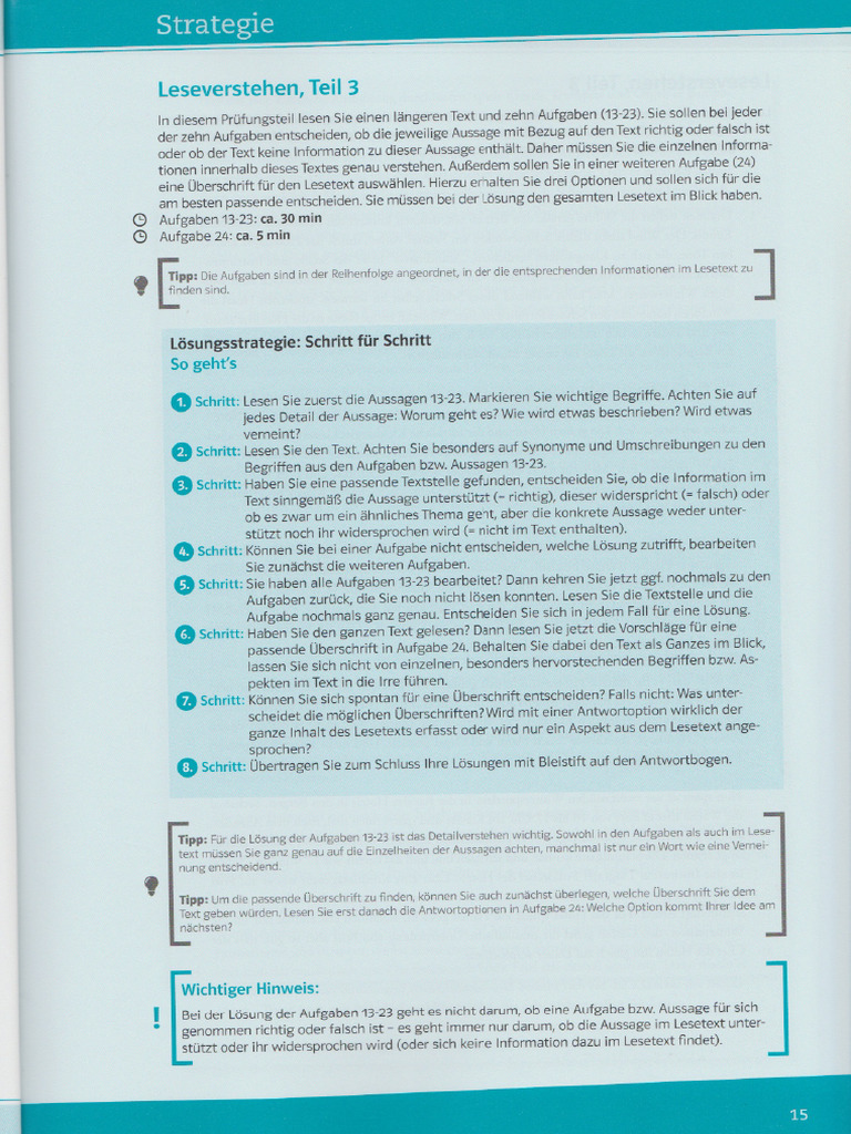 Lesen 3 - Deutsch | PDF