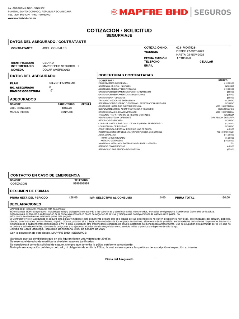Mapfre y | PDF | Póliza de seguros | Medicina