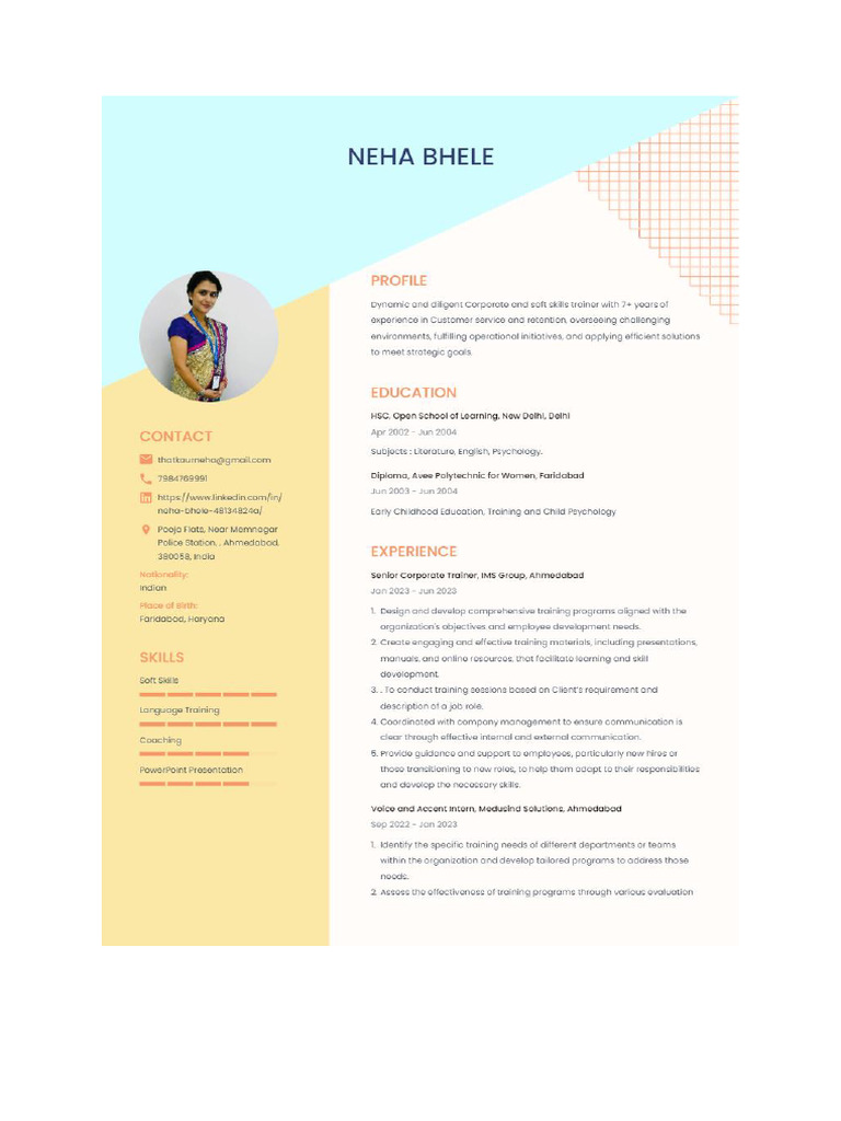 Neha Bhele Resume | PDF