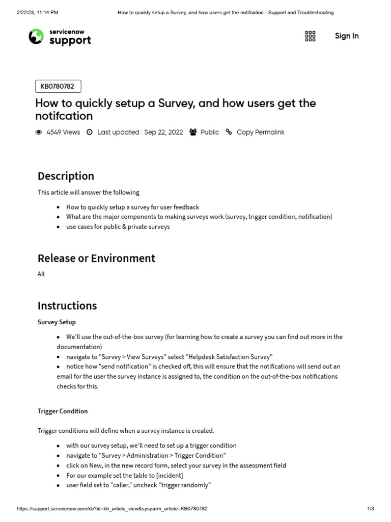 How To Quickly Setup A Survey, and How Users Get The Notifcation - Support and Troubleshooting ...