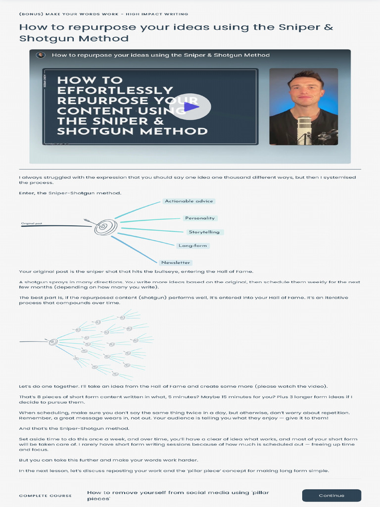 Sniper-Shotgun: Boost Content Impact | PDF | Self-Improvement