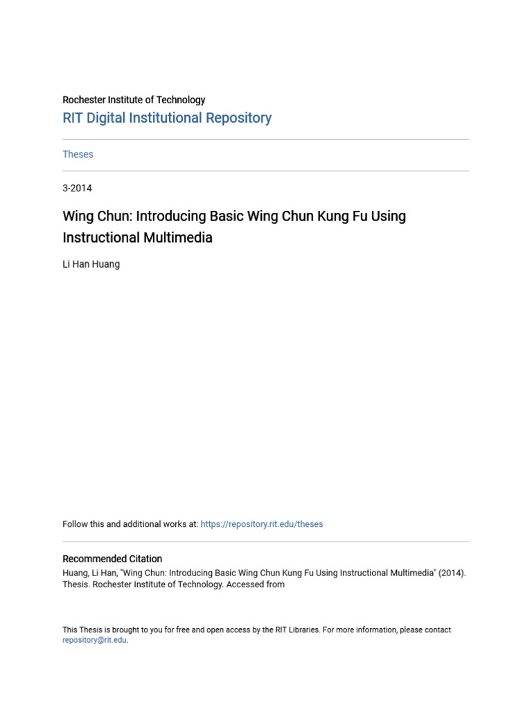 Wing Chun - Introducing Basic Wing Chun Kung Fu Using Instructiona ...