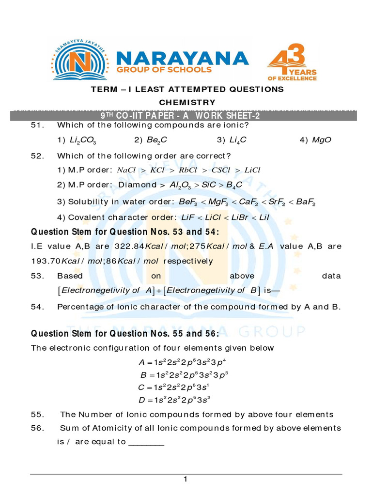 Chemistry 9th Chemisrty Wt-2 P A Assignment | PDF | Gases | Temperature