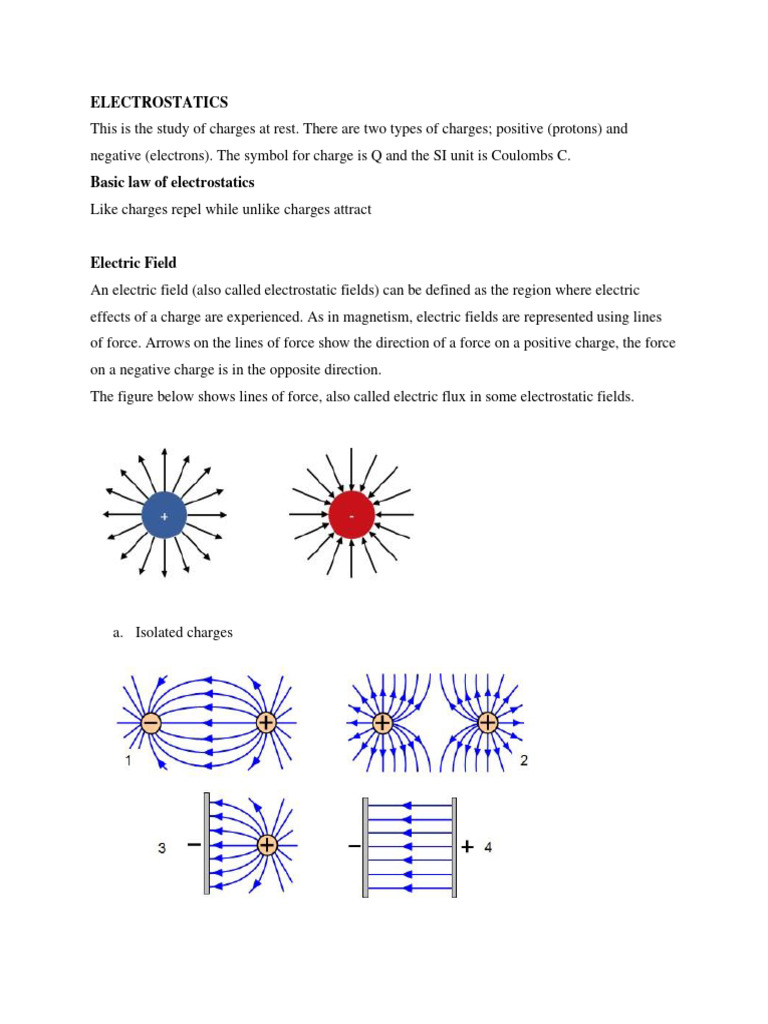 Chapter 1 Electricity & Magnetism Notes | PDF | Electric Charge ...