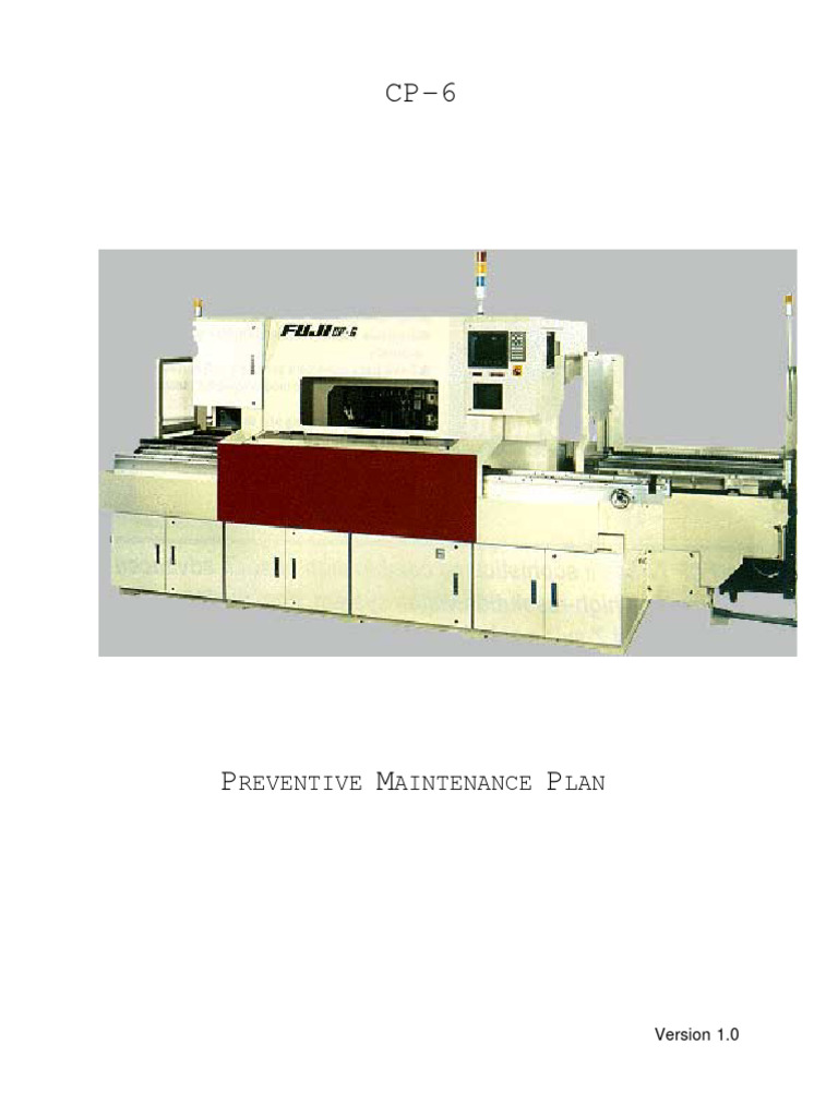 CP6 Preventive Maintenance Plan Cp-6pm | PDF | Bearing (Mechanical) | Lubricant