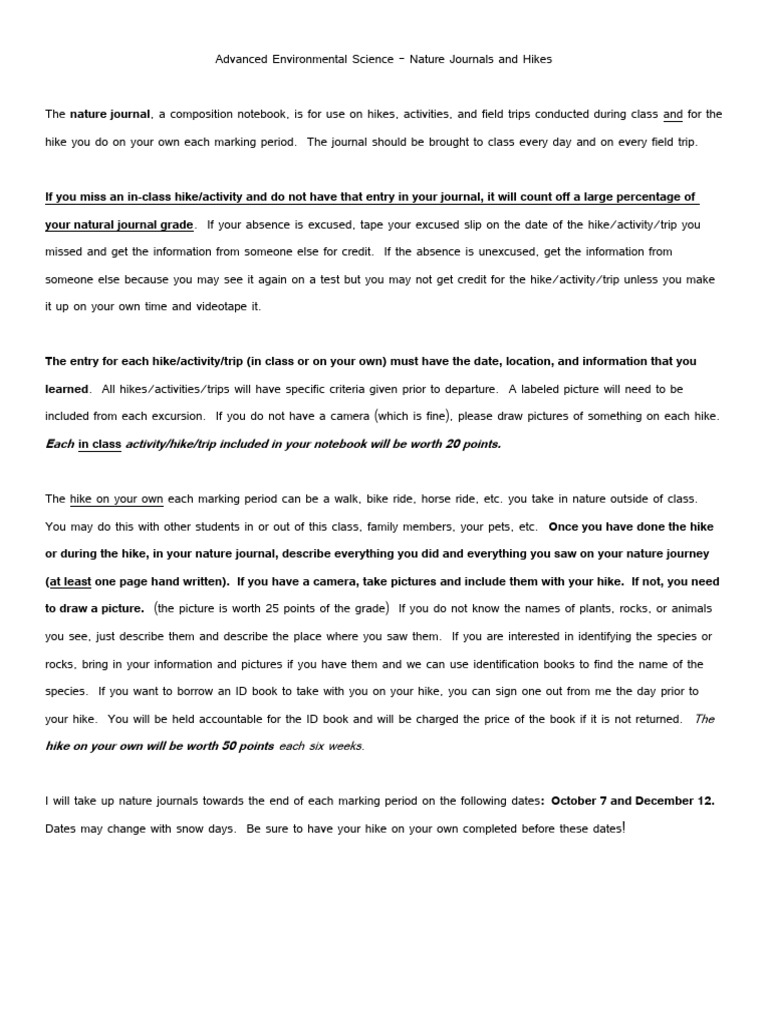 Nature Journals and Tick Safety Guide | PDF