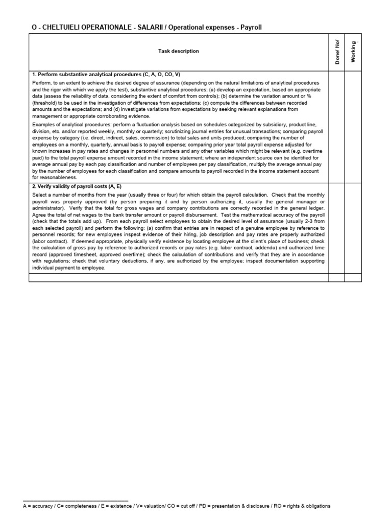 O - CHELT EXPLOATARE Salarii - OPEX Payroll | PDF | Payroll | Payroll Tax