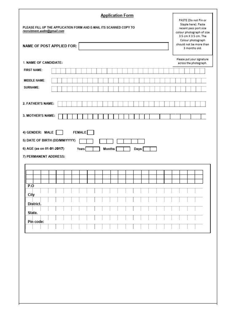Application Format | PDF