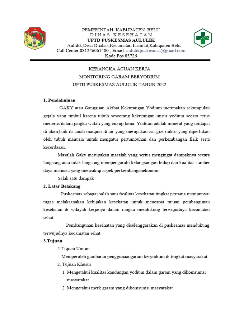 Kak Garam Yodium | PDF