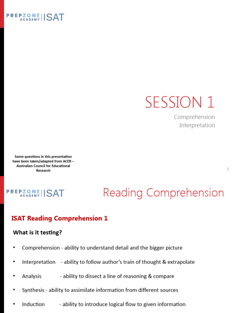 ISAT Reading Comprehension Strategies | PDF | Argument | Idea