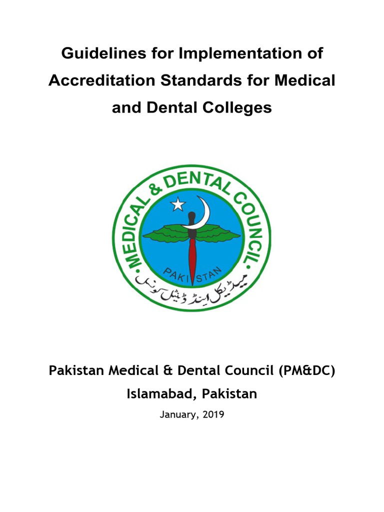 PMDC Accreditation Standards Guidelines | PDF | Medicine | Evaluation
