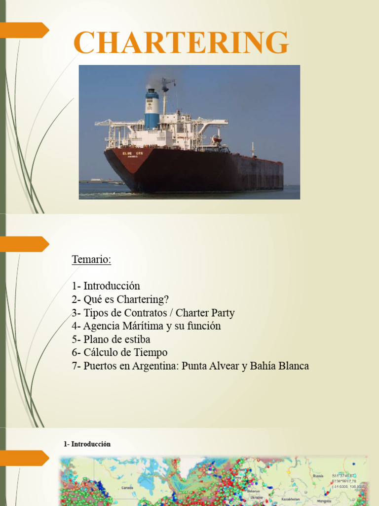 Presentación Chartering - Resumen 2022 | PDF | Ley del mar | Ley del Almirantazgo