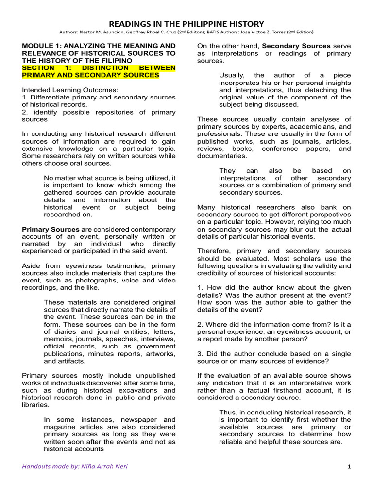 RPH Chap 1 | PDF | Primary Sources | Science