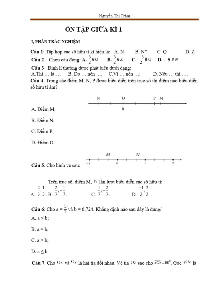 BTVN -Đề 3 Giữa Kì 7 | PDF