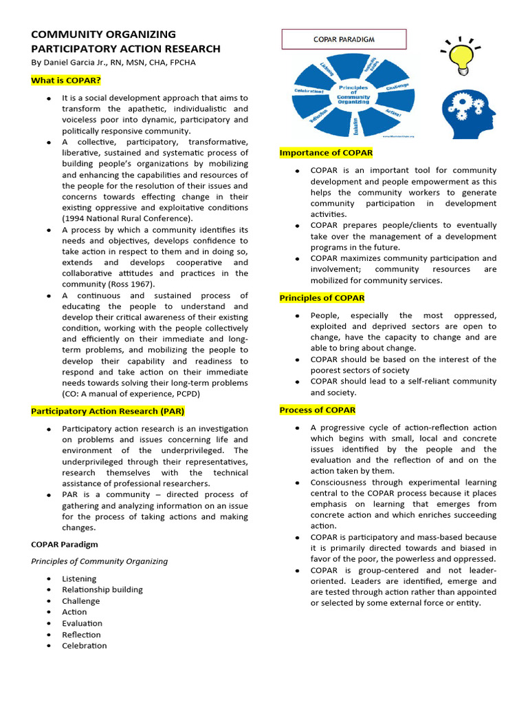 Community Organizing & Participatory Research | PDF | Participatory ...