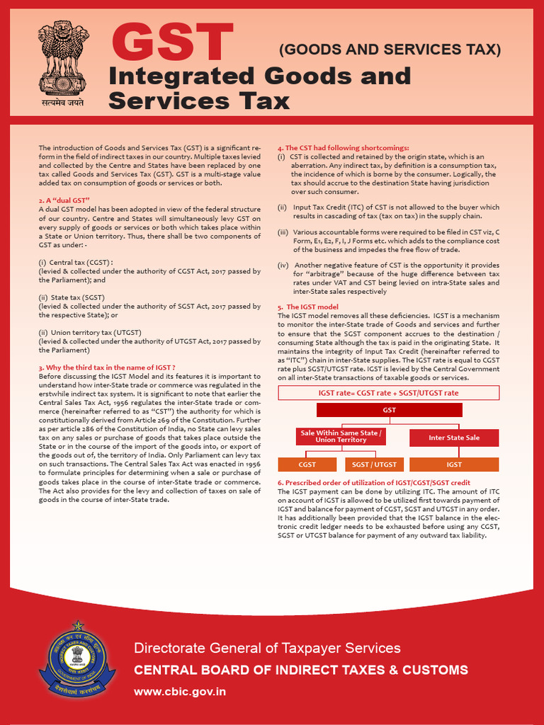 Understanding Integrated GST in India | PDF | Taxes | Government Finances