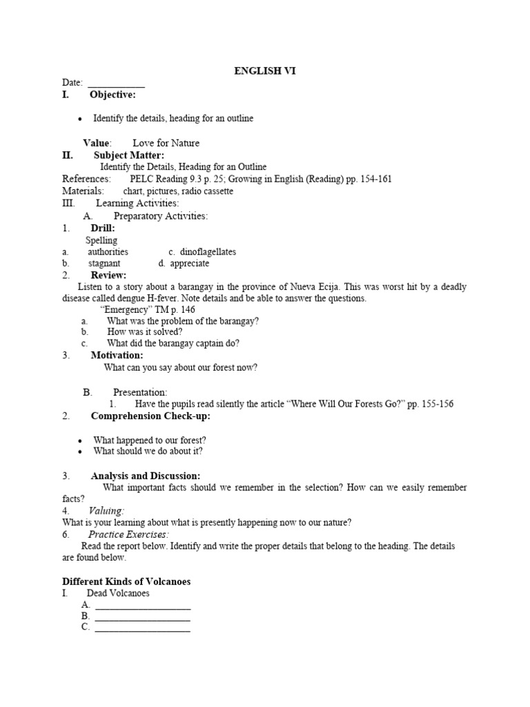 Dlp-Identify Details in Outline | PDF