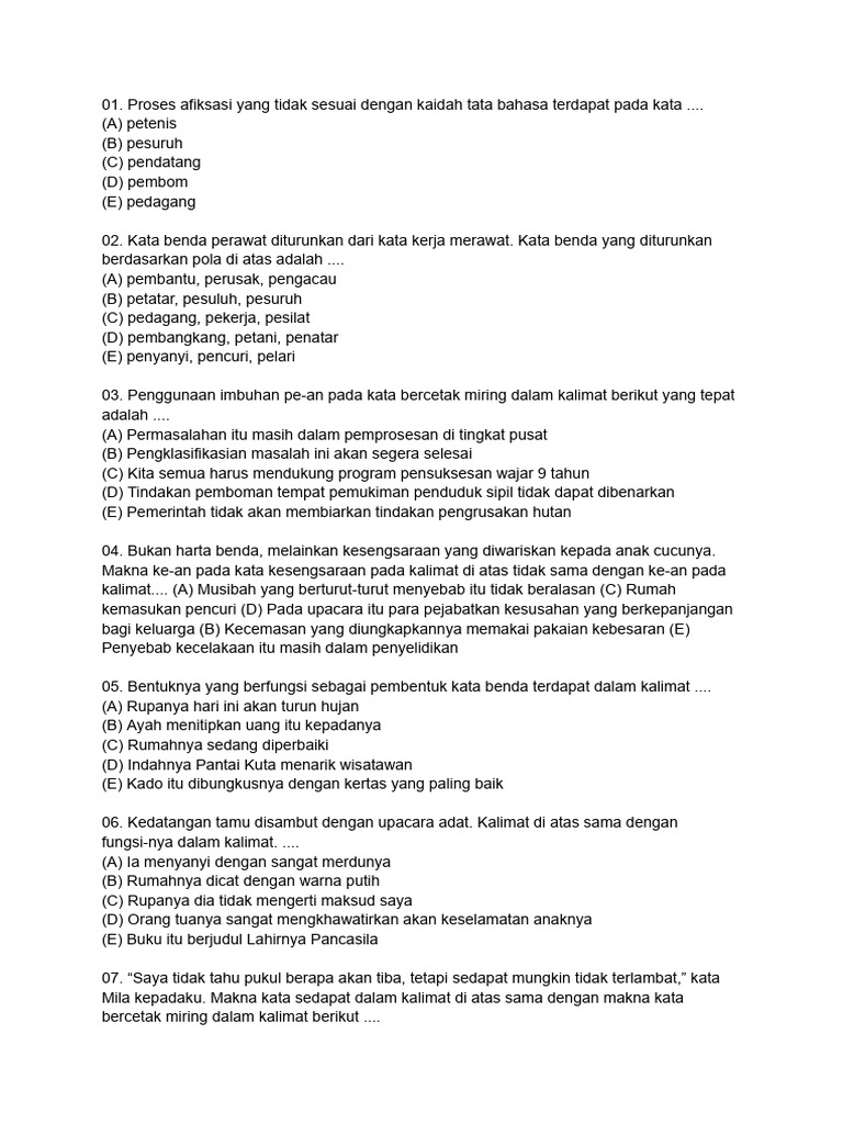 Tata Kata PU PBM | PDF | Seni | Puisi