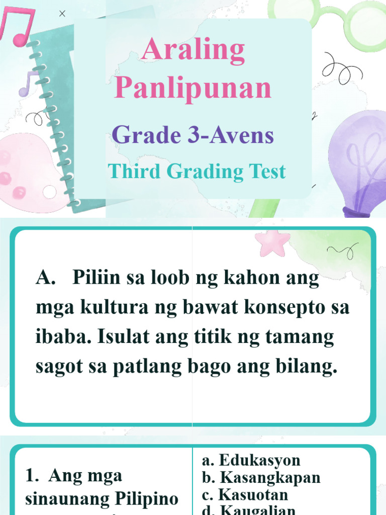 3rd Grading Test AP | PDF