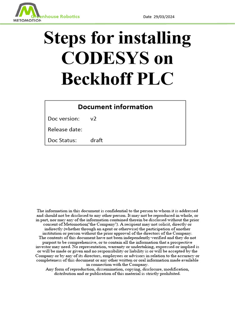 Steps For Installing CODESYS On Beckhoff PLC | PDF | Programmable Logic ... Steps For Installing CODESYS On Beckhoff PLC | PDF | Programmable Logic ...
