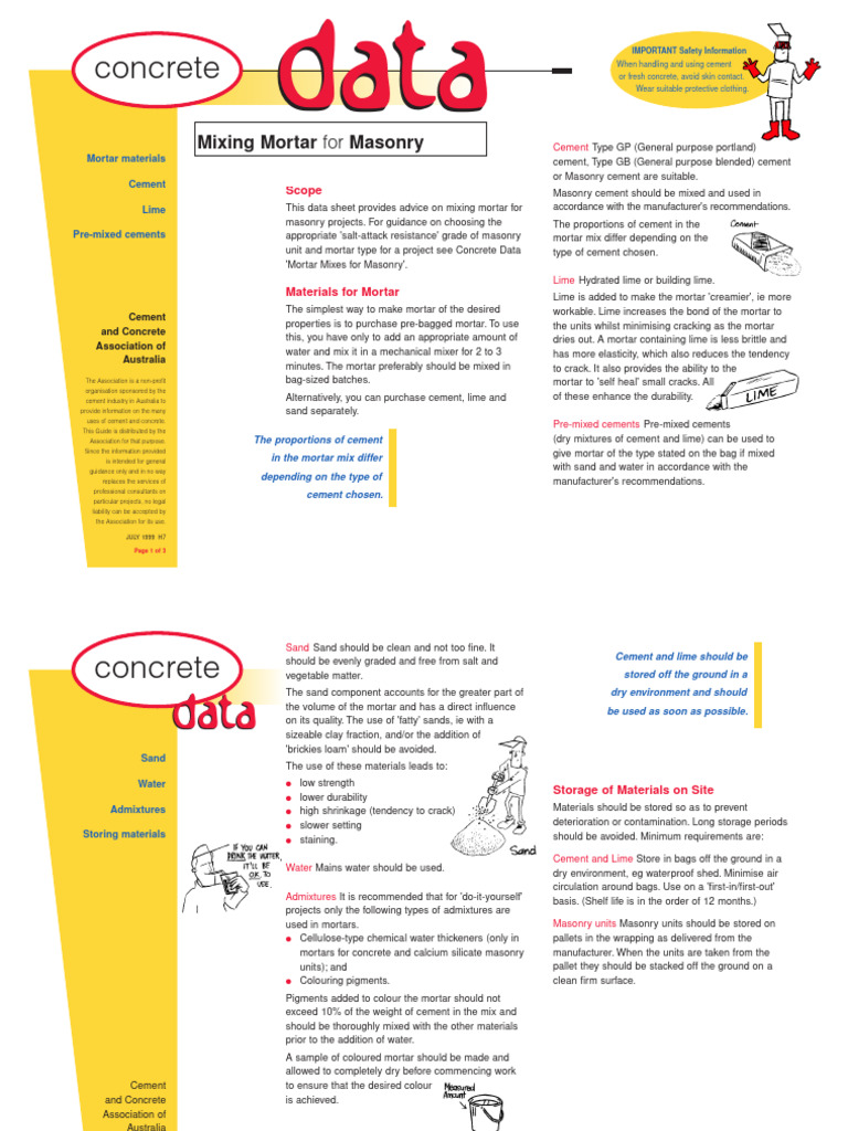 Masonry Diy Mortar Mix Pdf Mortar Masonry Concrete
