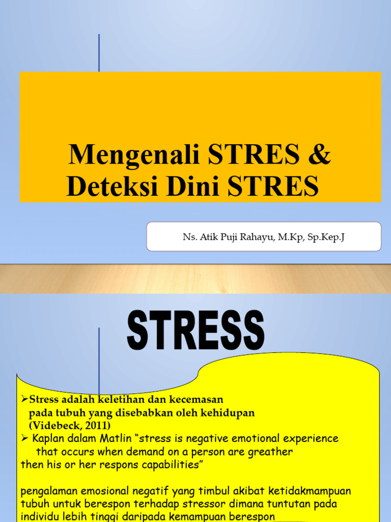 Mengenali Dan Deteksi Stres | PDF
