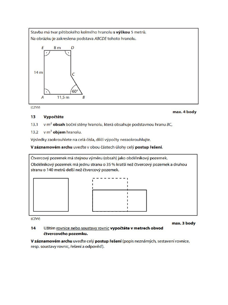 Planimetrie Maturita | PDF